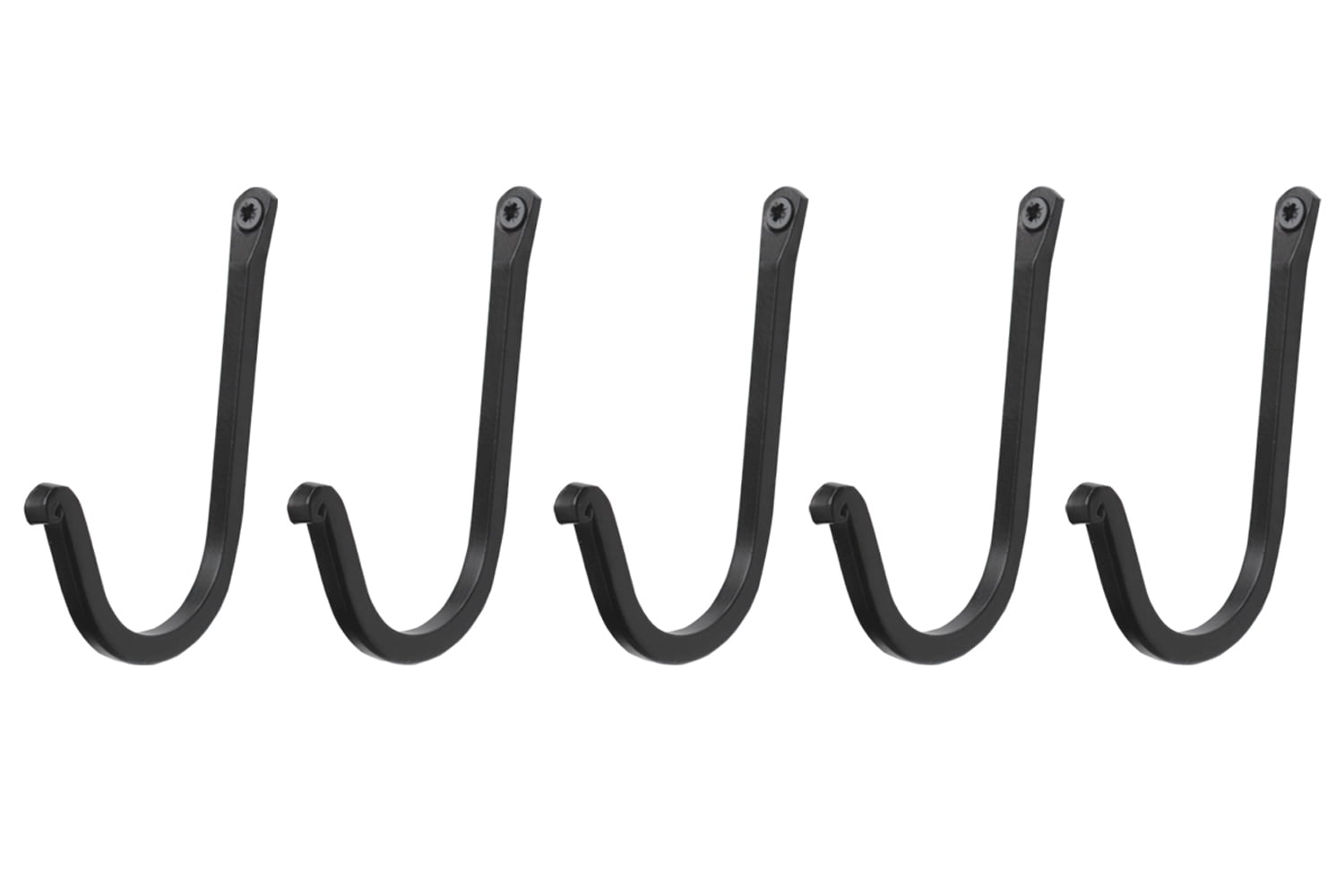 Wrought Iron Vintage Hand Forged Classic J Hook Set 5 by The Metal ...