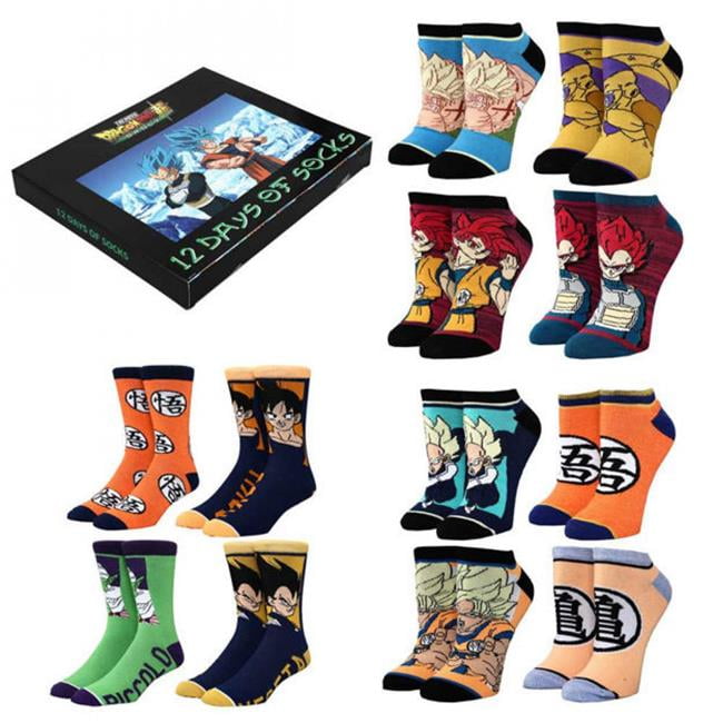 Dragon Ball Z 12-Day casual ankle crew Socks Pack Box combo for Men ...