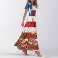 4Th of July Dresses for Women Short Sleeve American Flag Dress Casual ...