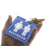 2 Pack - Unisex Restroom Pass Keychains by Specialist ID - Durable with ...