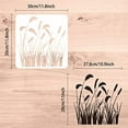 Reed Grass Stencils 11.8x11.8inch Reusable Cattail Leaves Stencils Reed ...