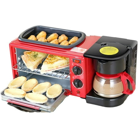 toaster 3-in- 1 Breakfast center machine, coffee maker, bread oven with ...