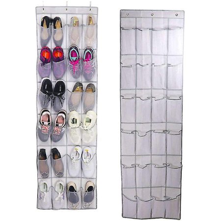 Hanging Shoe Rack, Shoe Organizer Over The Door Shoe Rack 24 Pockets ...