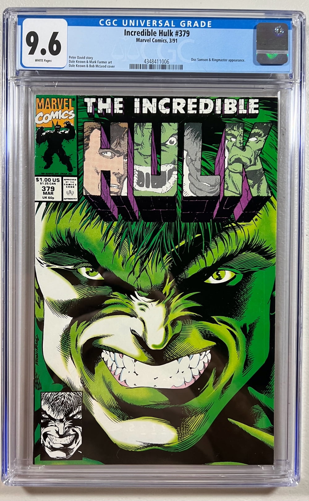 Incredible Hulk #379 - CGC 9.6 Comic Book - Walmart.com