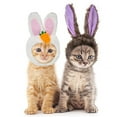 2pcs Cat Easter Costume Set, Cute Bunny Ears Radish Hats for Cats and ...