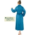 PAVILIA Plush Soft Fleece Full Length Bath Robe for Women, Teal Blue ...