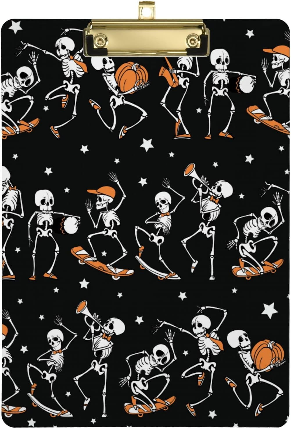 FMSHPON Skeletons Haloween Clipboard Hardboard Wood Nursing Clip Board ...