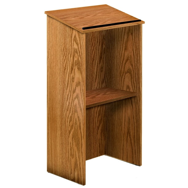 Oklahoma Sound® Full Floor Lectern (Medium Oak) - Walmart.com