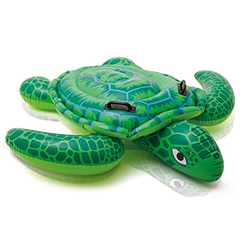 Intex Lil' Sea Turtle Ride-On Pool Float, 59" x 50", for Ages 3 ...