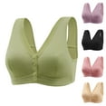 Front Button Wireless Bras for Women Plus Size Full Coverage Front ...