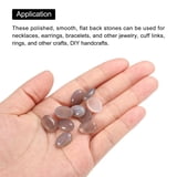 Uxcell Clear Gray Flat Oval Stone 14mm x 10mm Flat Back Crystal Stone ...