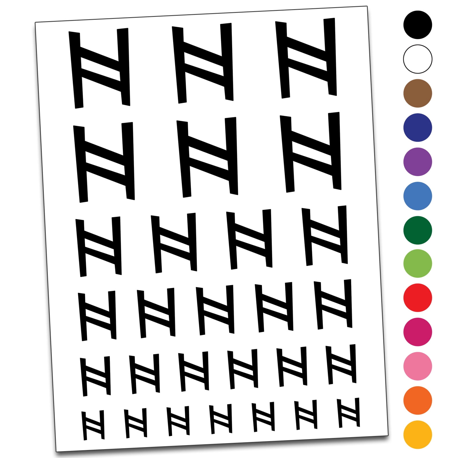 Norse Viking Dwarven Rune Letter H Water Resistant Temporary Tattoo Set ...