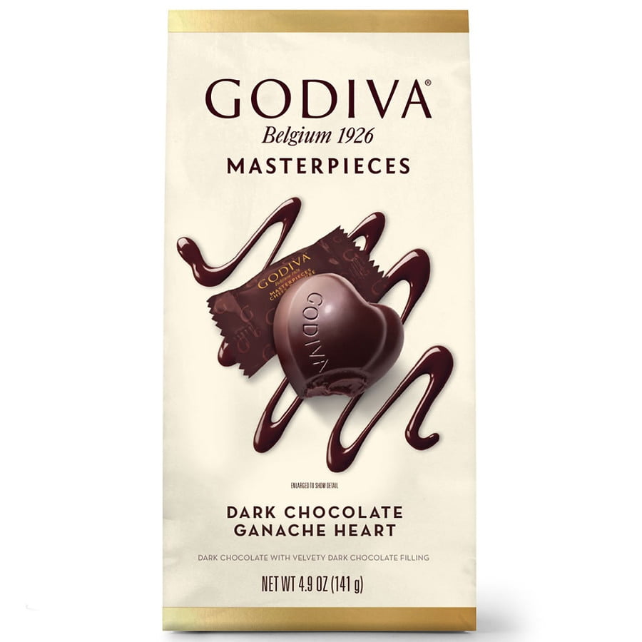 Godiva Dark Chocolate Ganache Heart Chocolates Bag Dark Chocolate ...