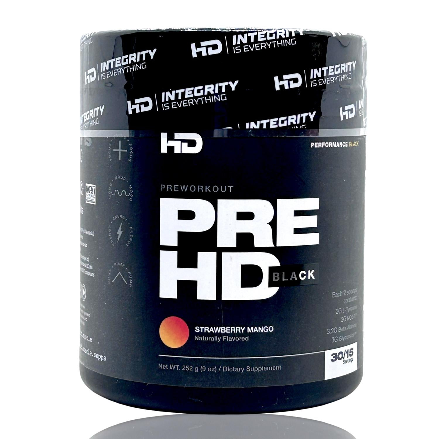 Preentreno PRE HD Black Fresa Mango 30 serv HD Muscle. HD Muscle ...