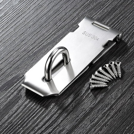 4 Inch Stainless Steel Door Lock Thickened Plate No Punching Anti-theft ...