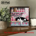 1Pc Wood Frame Sign Bird Pink Roses Blooming Wall Art Paintings Ideal ...