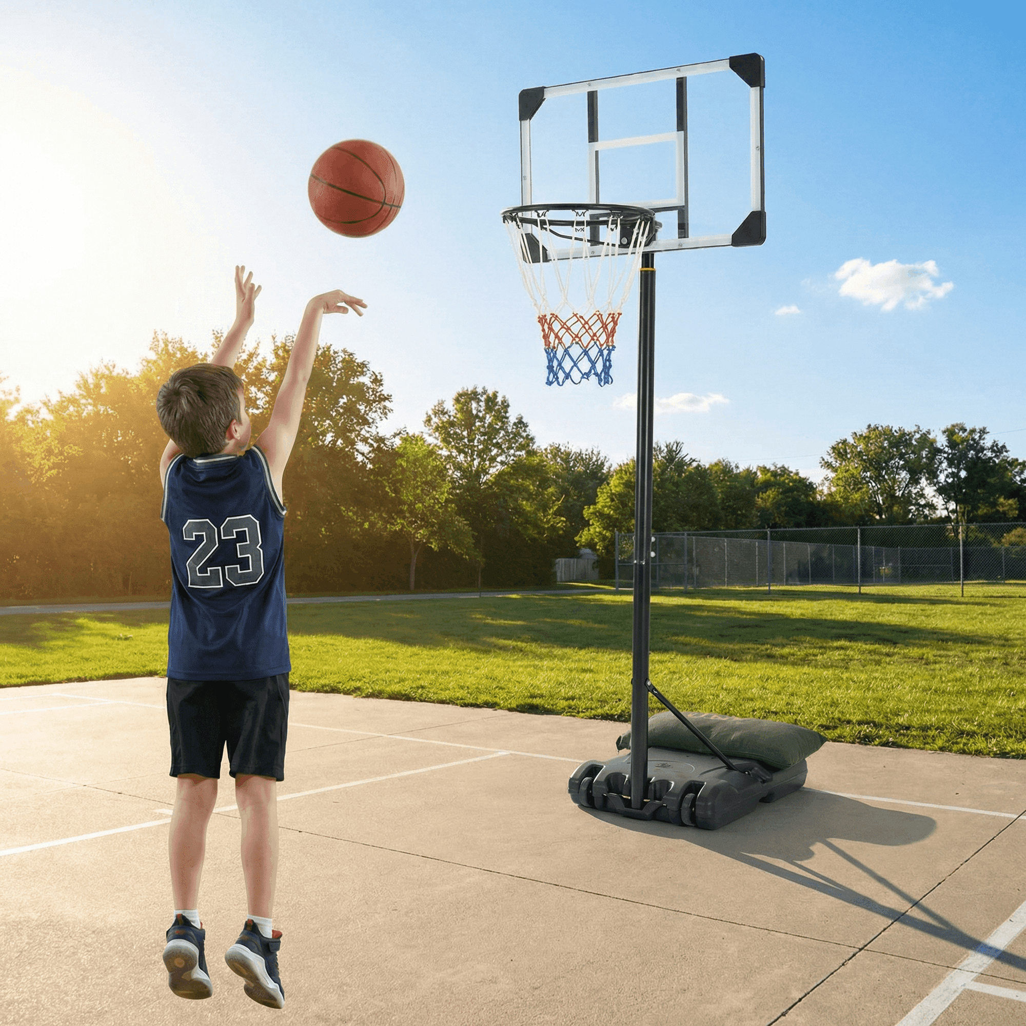 Naipo Basketball Hoop Portable Basketball Goal System with Height ...