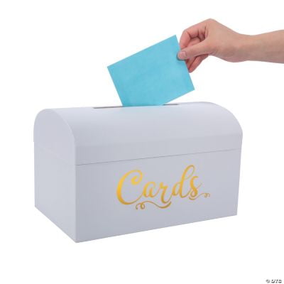 White & Gold Card Box, Birthday, Party Supplies, 1 Piece - Walmart.com