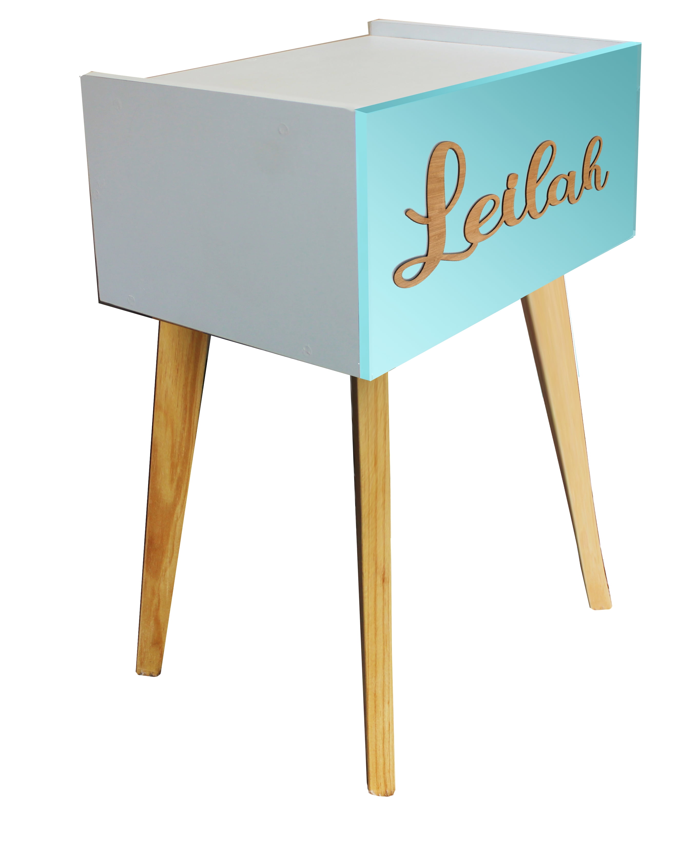 Buro Noche Luz Lud Mesa Infantil Nombre Personalizado Color Azul ...