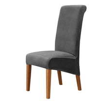 Velvet Large Dining Chair Cover XL Size Slipcover For Chairs Long Back ...
