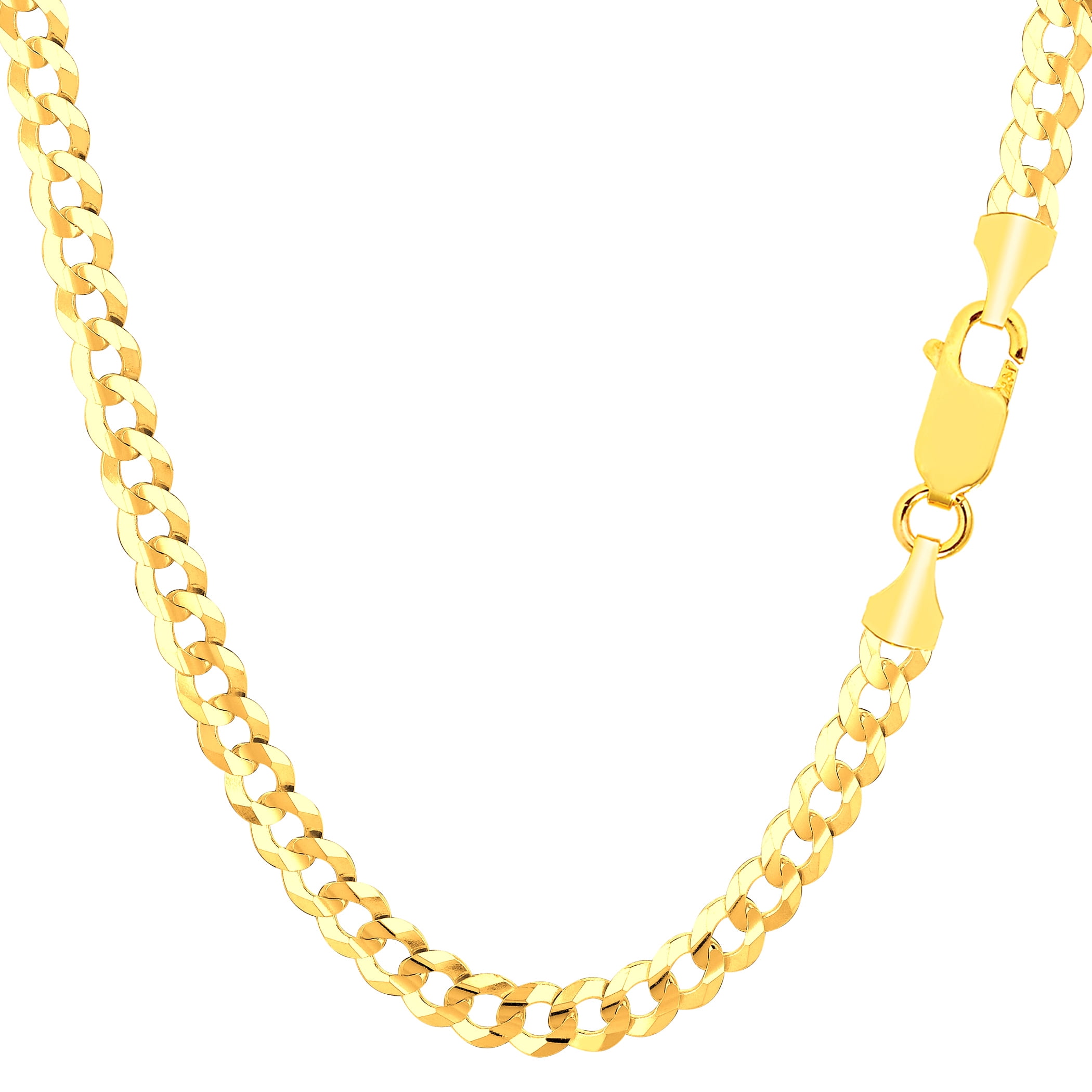 10k Yellow Gold Comfort Curb Chain Necklace, 4.7mm, 22" | Walmart Canada