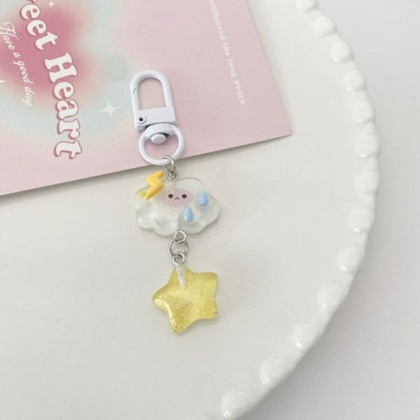 Click here for Jiujiu Cloud Keychains Girls Bag Pendants Key Ring... prices