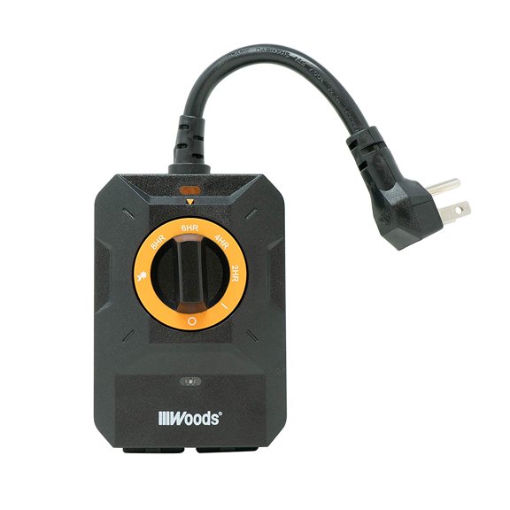 Woods 24-Hour Outdoor Timer, Photocell Sensor, Remote Control, 3 ...