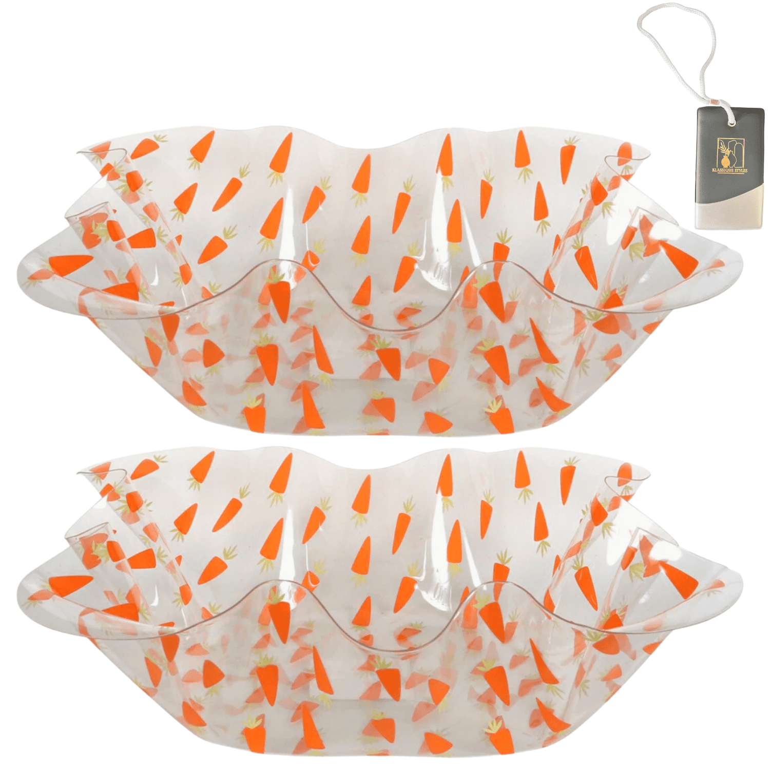 Easter Themed Plastic Ruffle Bowls 10.5x10.5in Home Kitchen Party Favor ...