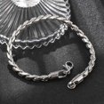 5pc 304 Stainless Steel Rope Chain Bracelets for Men Women Stainless ...