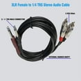 8Ft 2-1/4In (6.3Mm) Mono Male Pa Audio Cable To 2-Rca Male Mixer Cable ...