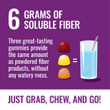 Fiber Advance Plant Based Prebiotic Fiber Supplement Gummies, Natural ...