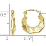 Primal Gold 10 Karat Yellow Gold Fancy Small Hoop Earrings - Walmart.com