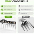 Weeding Rake, 5 Teeth Carbon Steel Garden Tool, Heavy-Duty Hand Weeder ...