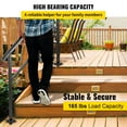SKYSHALO Outdoor Handrail Aluminum Stair Handrail 48" x 35.5" Outdoor ...