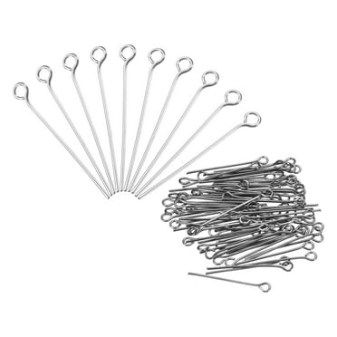 200Pcs Eye Pins Jewelry Findings Eye Pins 22mm Iron Eye Pins for ...
