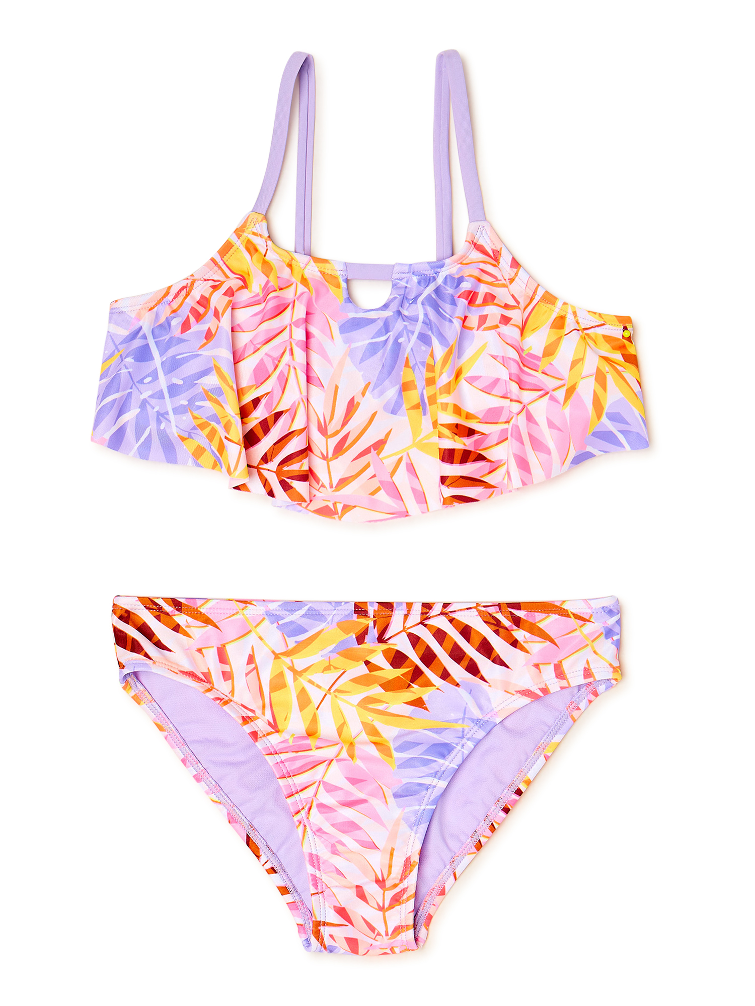 Wonder Nation Girls Lush Leaf 2-Piece Bikini Swimsuit, Size 4-18 only ...