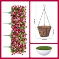 Artificial Flowers With Hanging Basket Hot Pink Silk Morning Glory ...