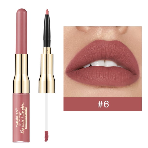 RYRDWP 2 IN 1 Lip Liner & Liquid Lipstick,Red Lip Liner And Lipstick ...