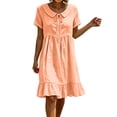 Oksale Summer Dresses for Women Cute Peter Pan Collared Mini Dress ...