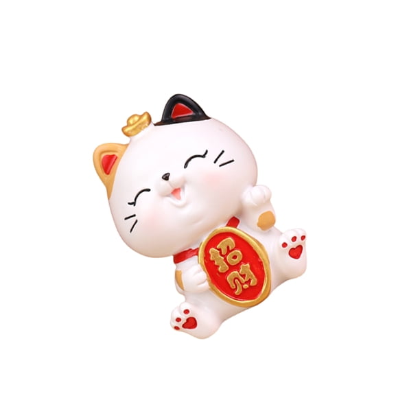 Xinxinyy Fortune Cat Resin Figurines Cute Style Animals Sculpture Home ...