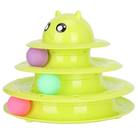 Cat Tower Toy,Cat 3 Level Tower Cat Level Tracks Cat Tracks Toy ...