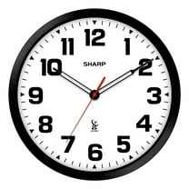 Sharp Atomic Analog Wall Clock – 10.5” Suspended Glass Face - Sets ...