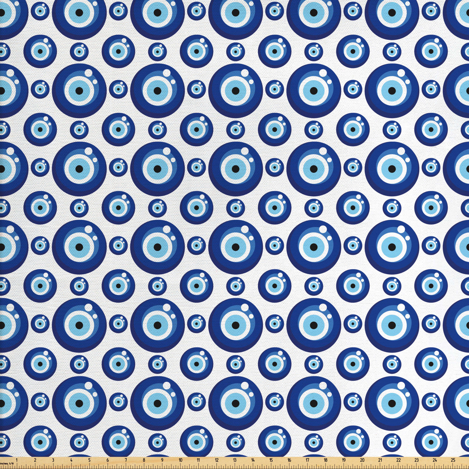 Evil Eye Fabric by The Yard, Symmetrical Pattern All Seeing Eye ...