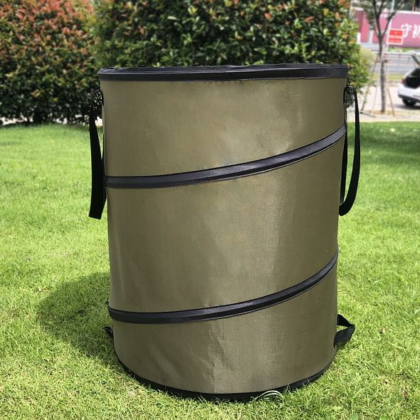 Tripumer 24 Gallon Pop up Trash Can Collapsible Garden Bag Reusable ...