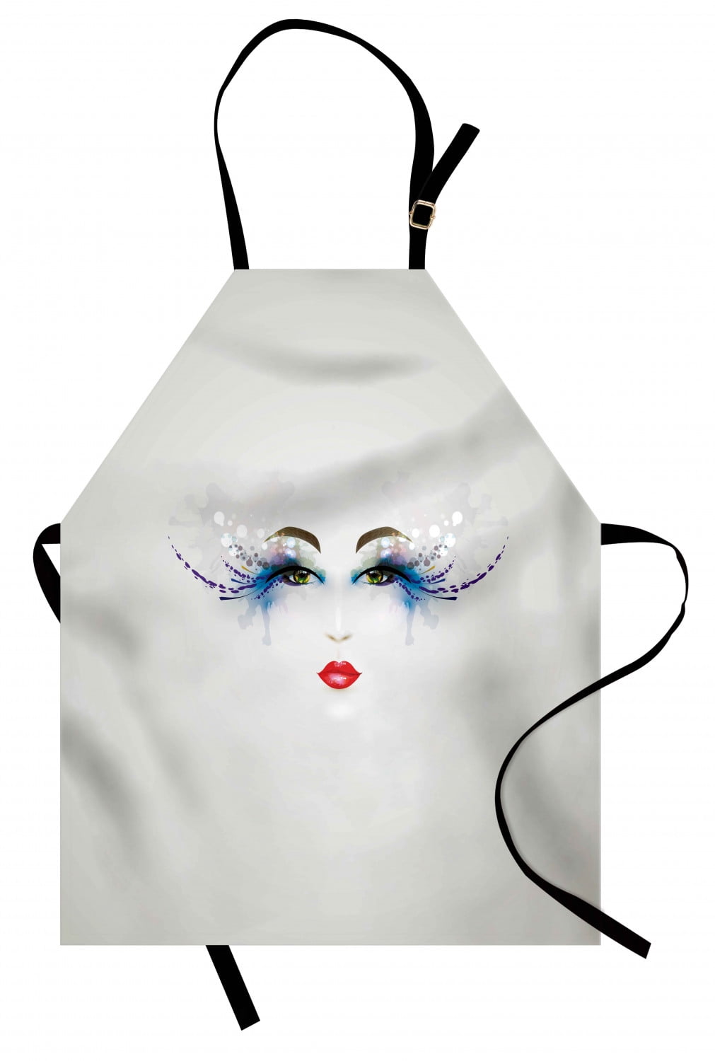 Eyelash Apron Young Woman Face with Fantastic Makeup Dreamy Eyes and ...