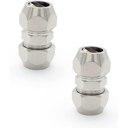 YERDGARY Compression Ferrule Hose Fitting, Silver Pneumatic Hose ...