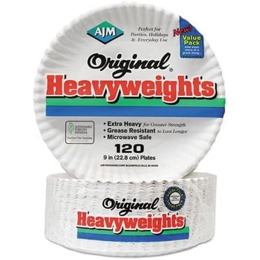 Gold Label Coated Paper Plates 9" dia, White, 100/Pack, 10 Packs/Carton ...