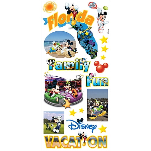 Disney Stickers/Borders Packaged - Mickey States Florida - Walmart.com