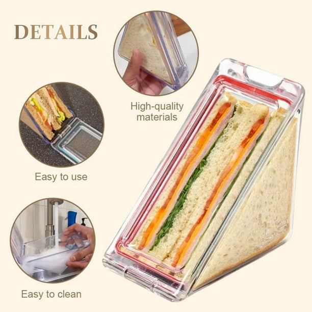 Contenedor Triangular para Sándwich Soporte Reutilizable Caja ...