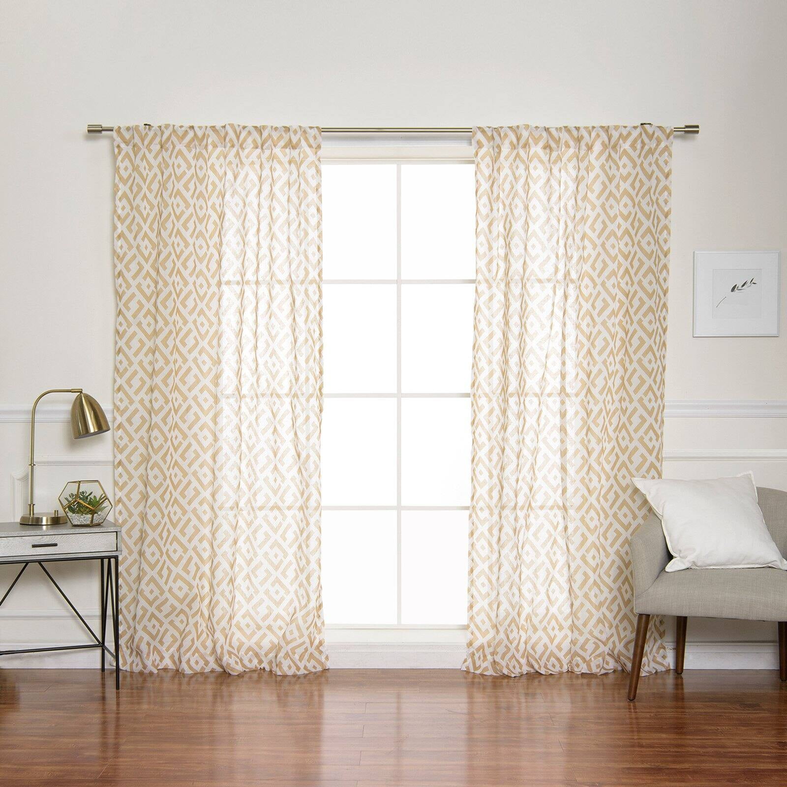 Best Home Fashion Geo Lattice Curtains - Walmart.com